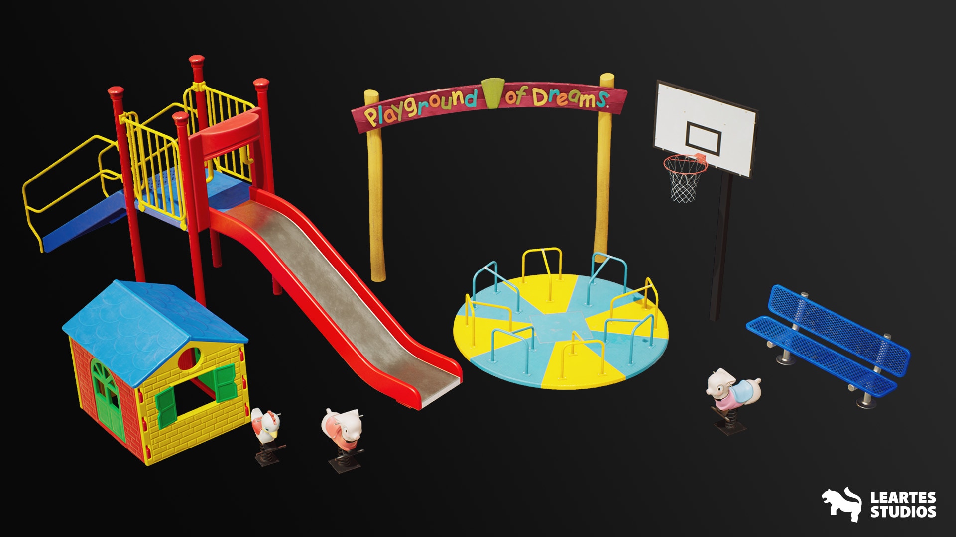 Playground Equipment VOL.3 - Unreal Engine Asset Playground Equipment VOL.3 - Unreal Engine Asset